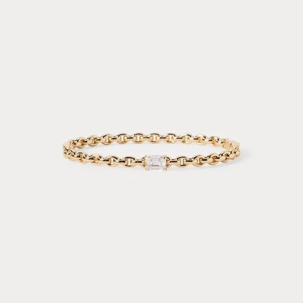 Ralph Lauren Gold-plated Cubic Zirconia Link Bangle - Gold/crystal