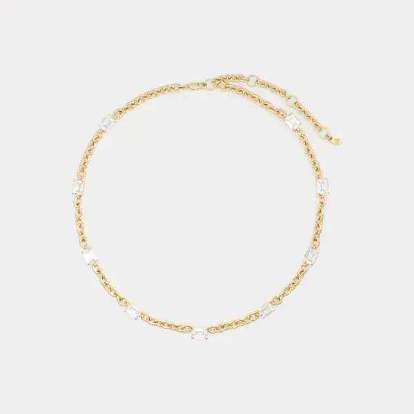 Ralph Lauren Gold-plated Cubic Zirconia Necklace - Gold/crystal