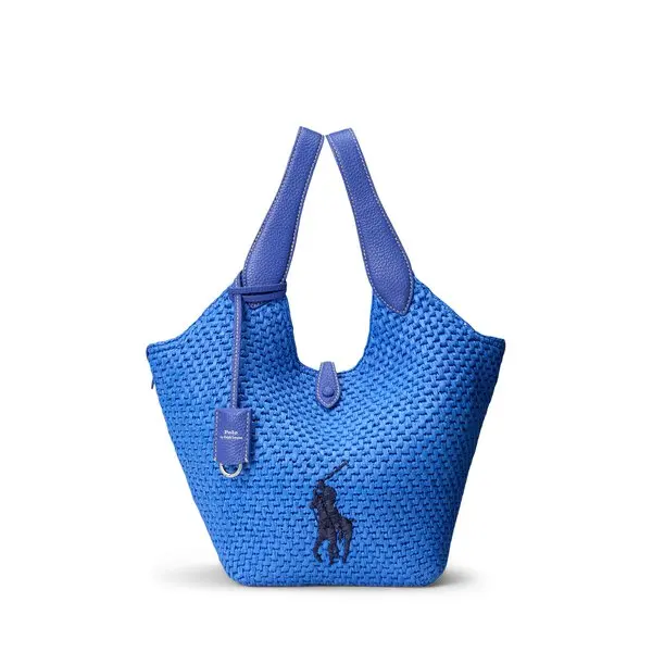 Ralph Lauren Polo Play Big Pony Faux-raffia Tote - Jellyfish