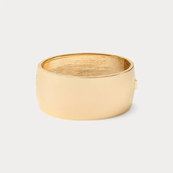 Ralph Lauren Plated Wide Hinge Bangle - Gold