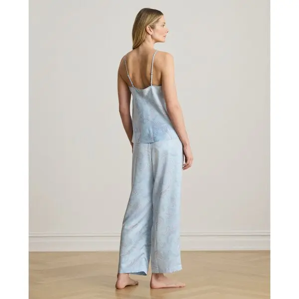 Ralph Lauren Paisley Satin Camisole Ankle Pajama Set