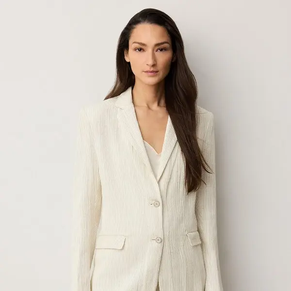 Ralph Lauren Angeline Lambskin Jacket - Cream
