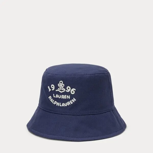 Ralph Lauren Embroidered-logo Cotton Bucket Hat - Refined Navy