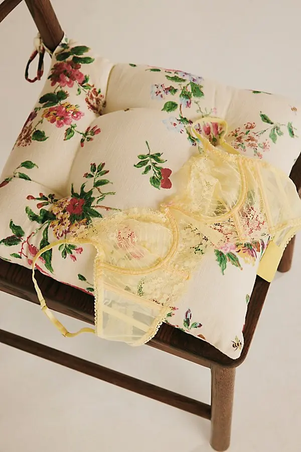 Free People Daisies For Days Corset Underwire Bra - Vanilla Custard Combo
