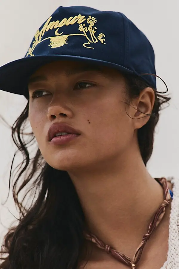 Free People Amour Inc Moonlight Snapback - Moonlight Navy
