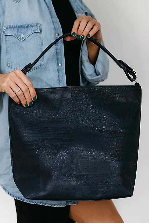 TIRADIA CORK Boho Bag - Navy