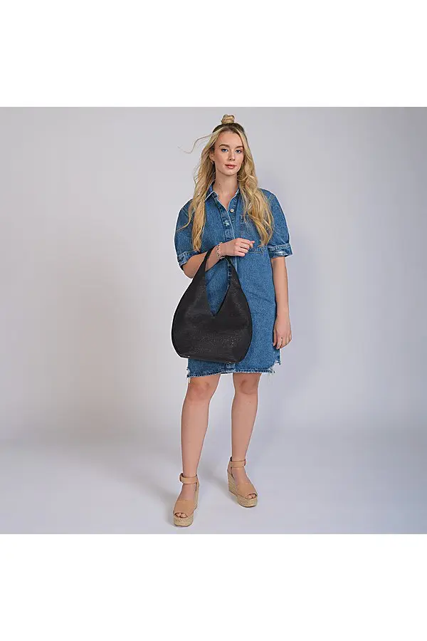 TIRADIA CORK Shoulder Bag - Black