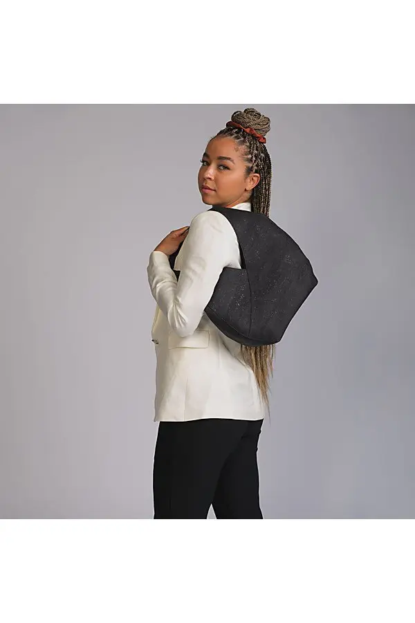 TIRADIA CORK Shoulder Bag - Black
