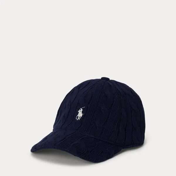 Ralph Lauren Cable-knit Cotton Cap - Newport Navy