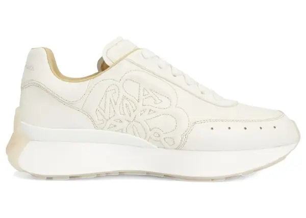 Alexander McQueen Sprint Runner Embroidered - Vanilla