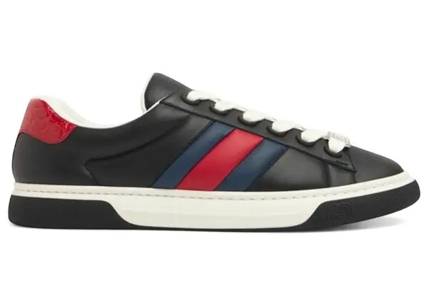 Gucci Ace Web Strap - Black/green/red