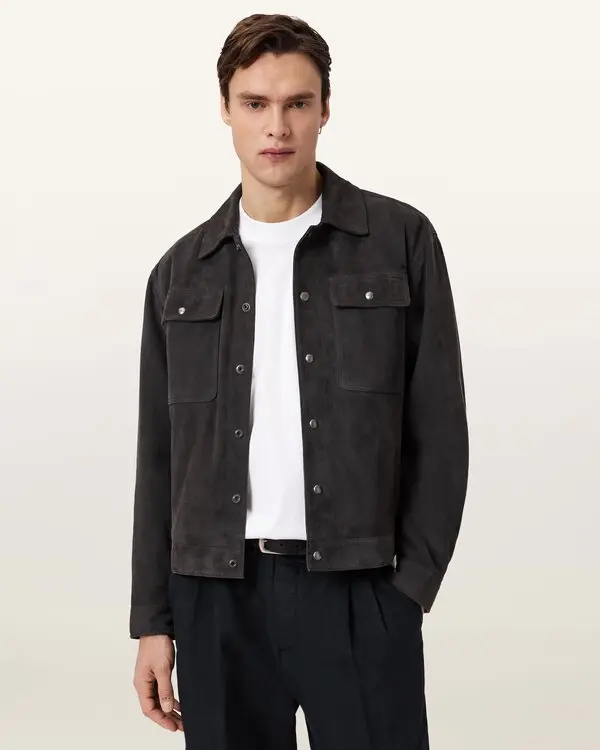 ALLSAINTS Shelton Leather Jacket - Black
