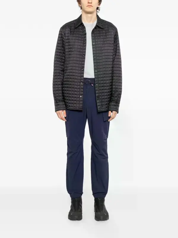 Moncler Logo-embroidered Trousers - Blue