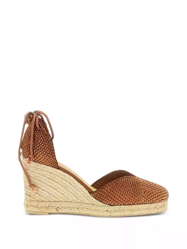 CastaÑer Lace-up Wedge Espadrilles - Brown