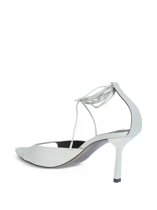 Victoria Beckham Eliza Leather Stiletto Sandals - Green