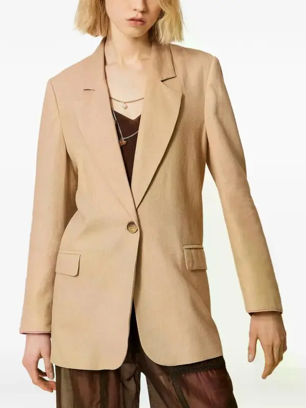 TWINSET Woven Blazer - Neutrals