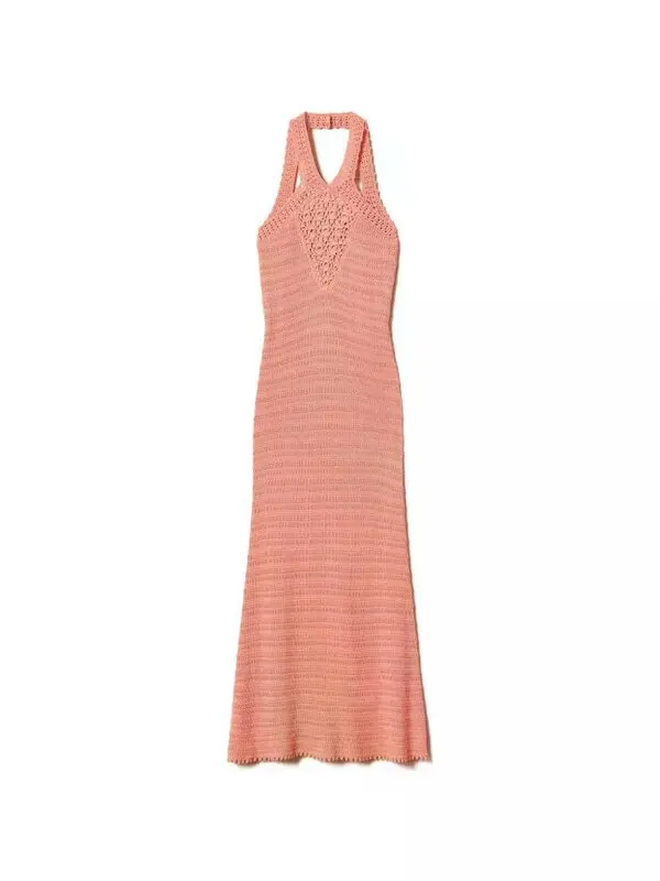 TWINSET Knitted Halterneck Dress - Pink
