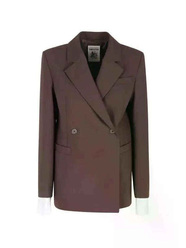 SEMICOUTURE Double-breasted Blazer - Brown