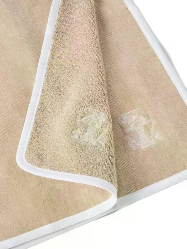 Brunello Cucinelli 2-piece Cotton Terrycloth Hand Towel Set With Embroidery - Neutrals