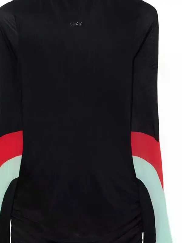 Off-White High-neck Insert Dress