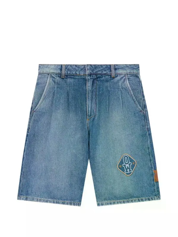 Off-White Royal-patch Denim Shorts