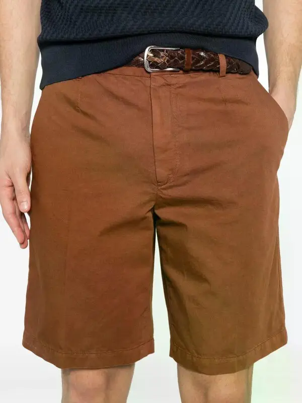 Zegna Flat-front Shorts - Brown