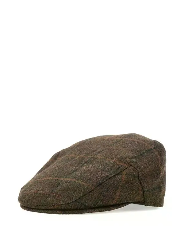 Barbour Checked Beret - Brown