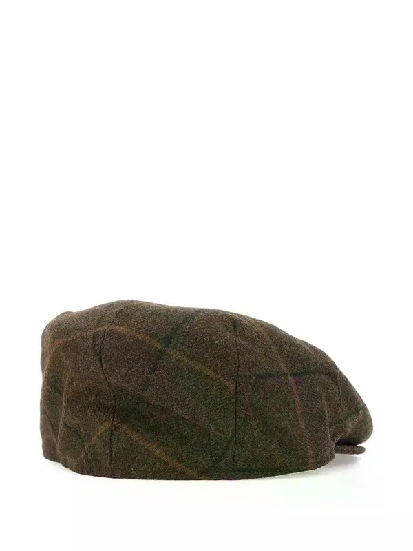 Barbour Checked Beret - Brown