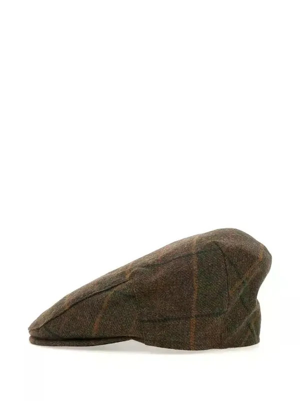 Barbour Checked Beret - Brown