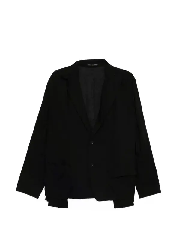 Yohji Yamamoto Pleated Wrinkled Blazer - Black