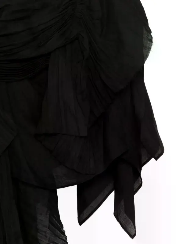 Yohji Yamamoto Asymmetric Draped Midi Skirt