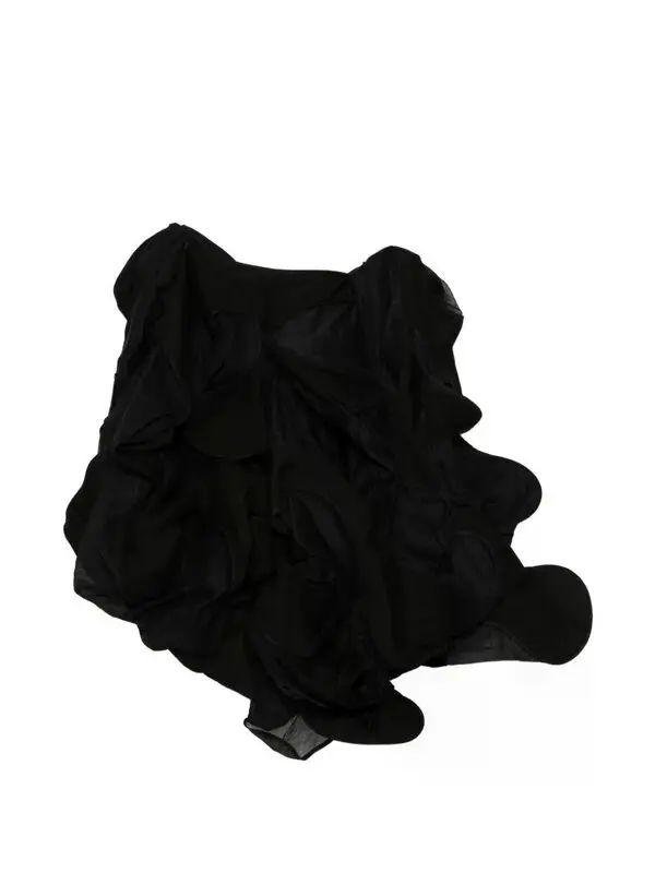Yohji Yamamoto Asymmetric Ruffled Midi Skirt