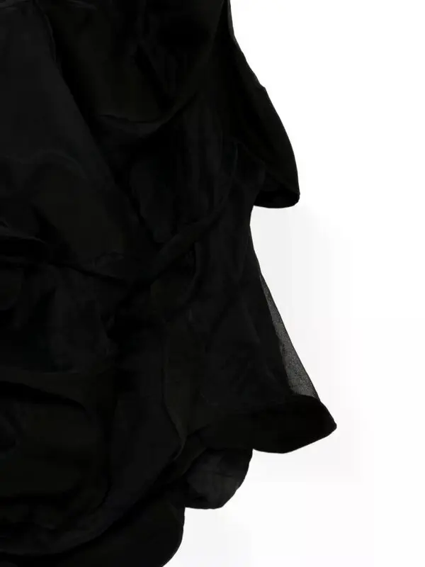 Yohji Yamamoto Asymmetric Ruffled Midi Skirt