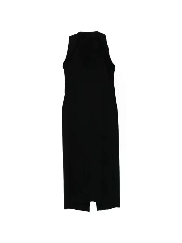 Yohji Yamamoto Twisted Midi Dress - Black