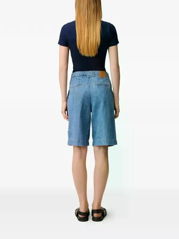 Claudie Pierlot Button Denim Shorts - Blue