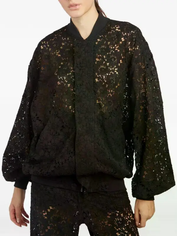 Federica Tosi Lace Bomber Jacket - Black