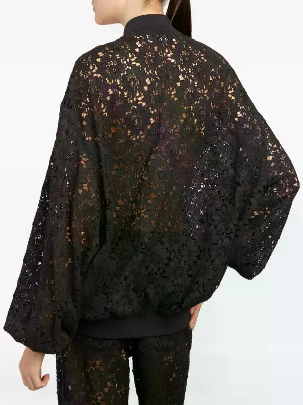 Federica Tosi Lace Bomber Jacket - Black