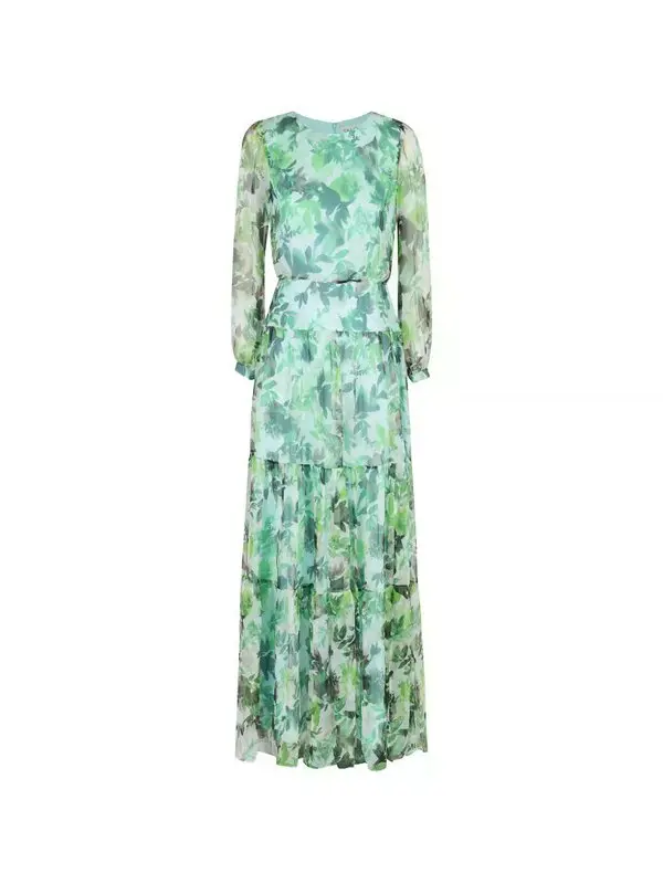 slim fit dress slacks Kimberly Jersey 3/4 Sleeve Maxi Dress, Green Floral – Jolie Moi Retail main image 0