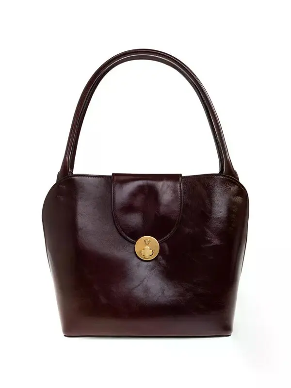 Versace Vivian Leather Shoulder Bag - Brown