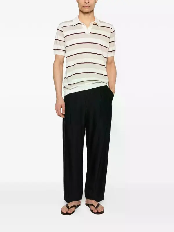 SCAGLIONE Striped-pattern Polo Shirt