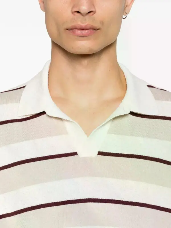 SCAGLIONE Striped-pattern Polo Shirt