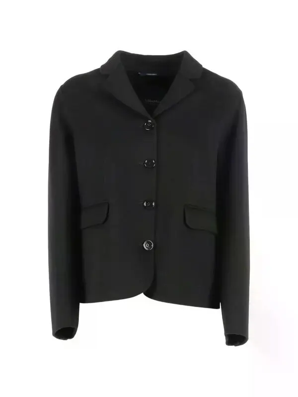 Max Mara Giacca Magia Button Virgin Wool Jacket - Black