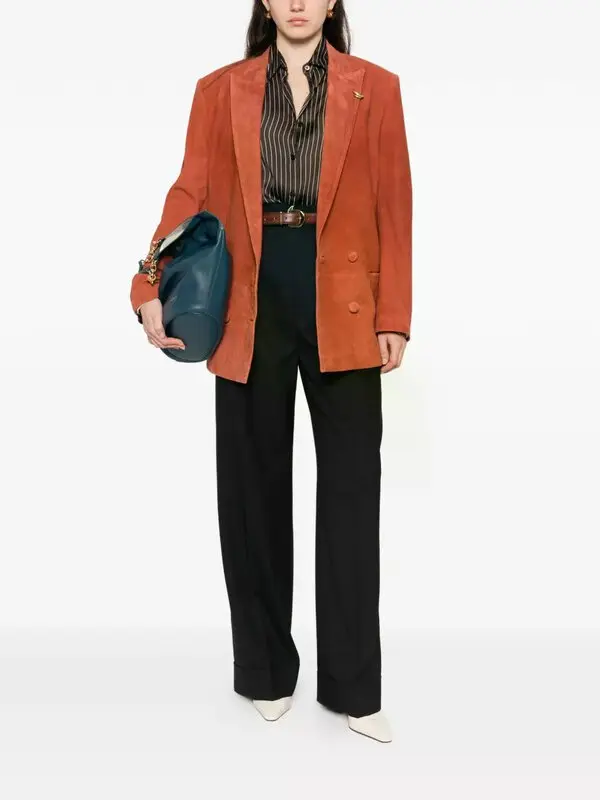 Alberta Ferretti Ring-detail Double-breasted Blazer