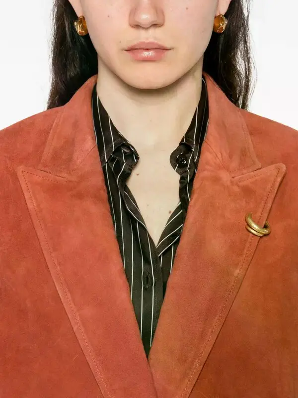 Alberta Ferretti Ring-detail Double-breasted Blazer