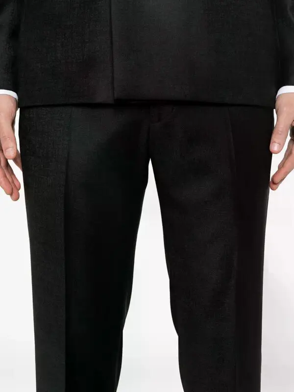 Tagliatore Double-breasted Peak-lapel Suit - Black