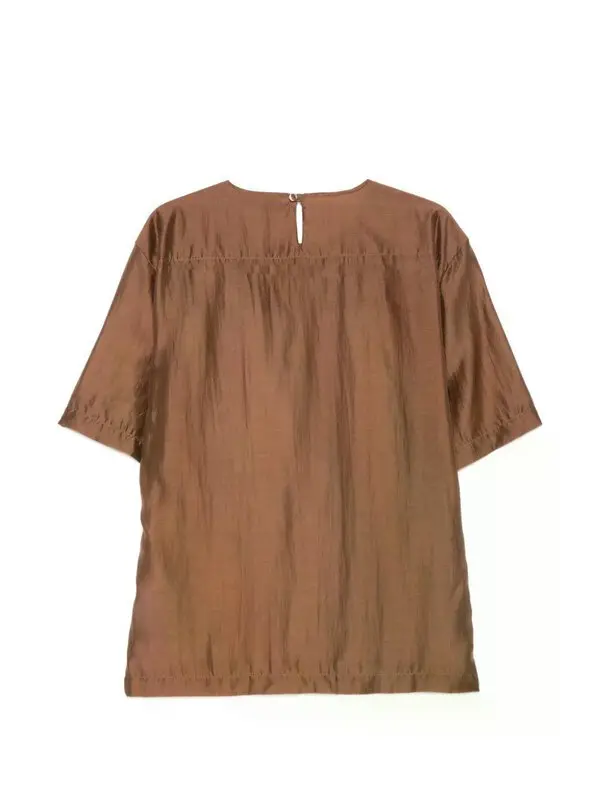 THELATEST Short-sleeve Blouse - Brown