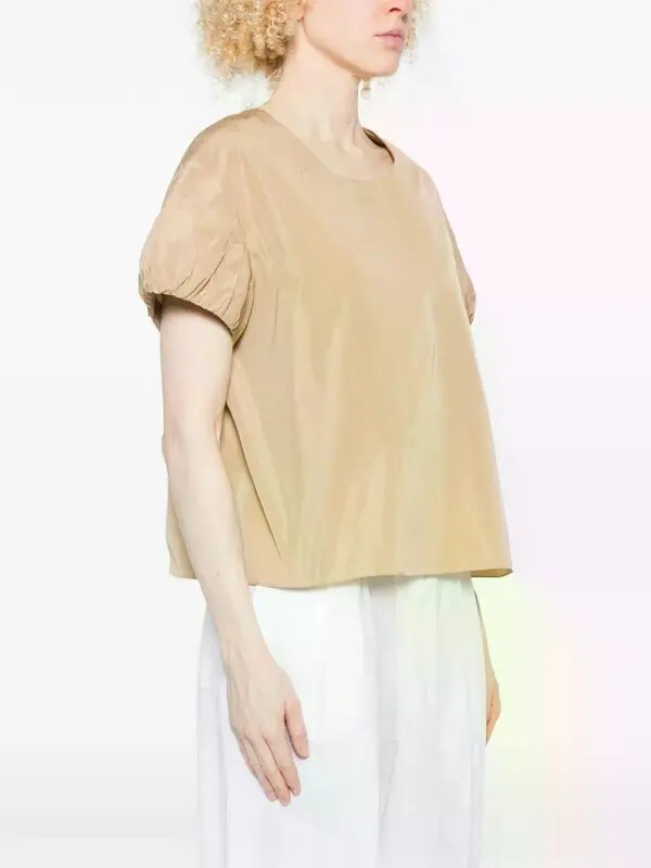 SUSANNE BOMMER Puff Sleeve Top - Neutrals