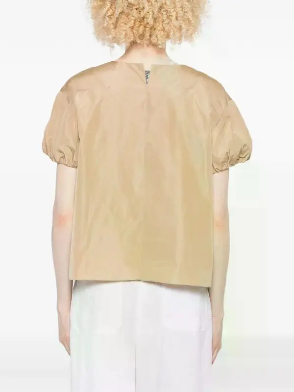 SUSANNE BOMMER Puff Sleeve Top - Neutrals