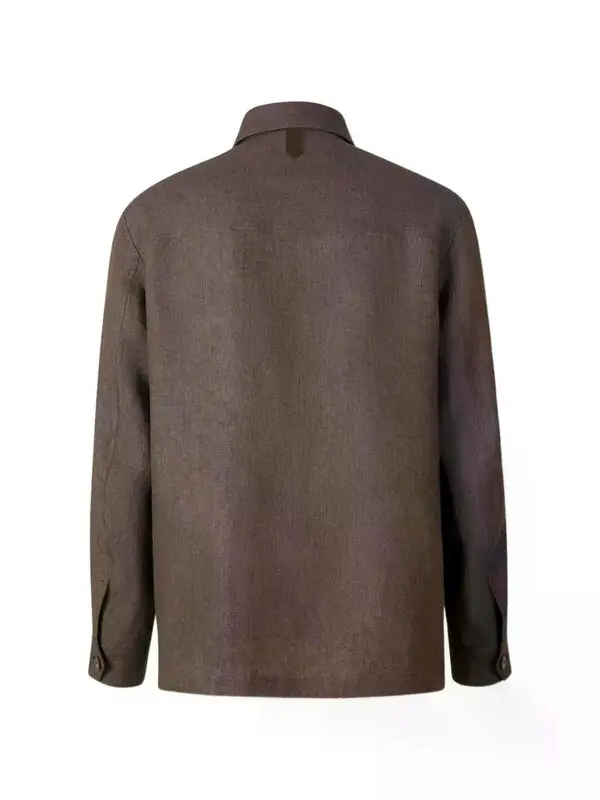 Canali Buttoned Flap-pocket Jacket - Brown
