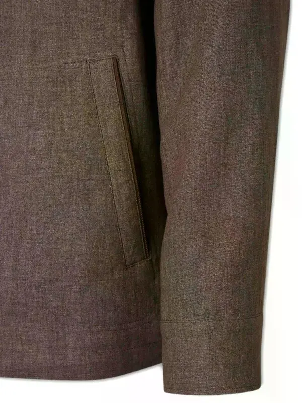 Canali Buttoned Flap-pocket Jacket - Brown